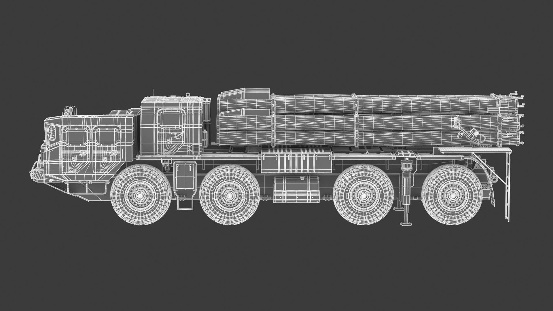 BM 30 Smerch Rocket Launcher Camouflage - 3D Model by frezzy