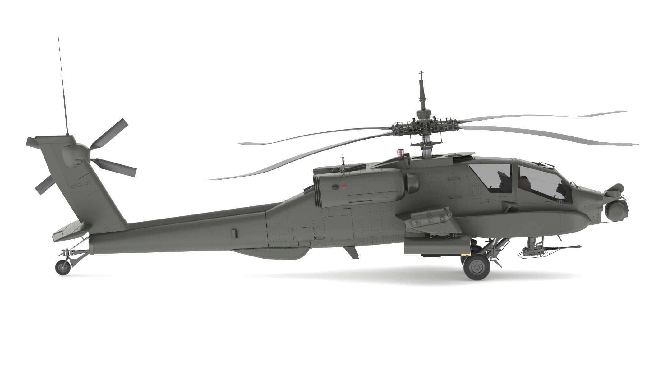 Boeing AH-64 Apache 3D Model by frezzy