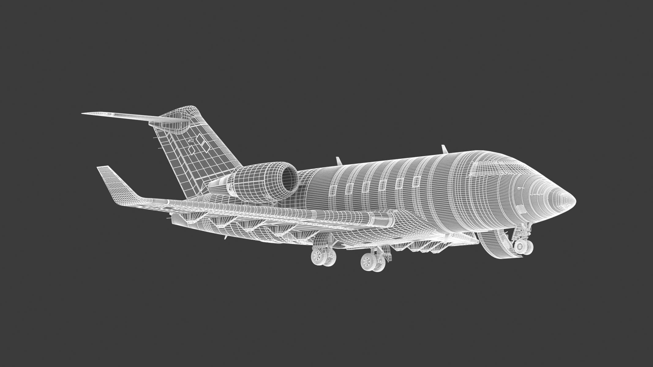 Bombardier Challenger 600 - 3D Model by frezzy