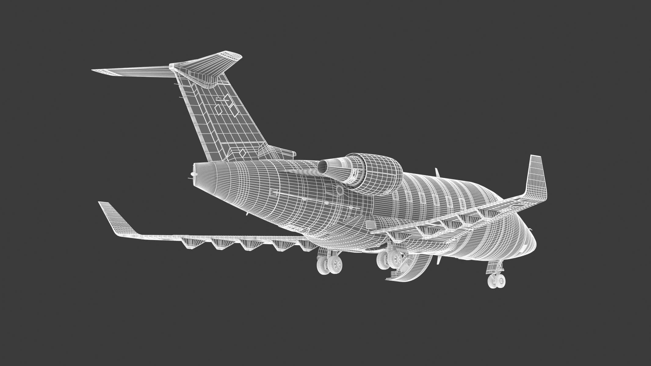 Bombardier Challenger 600 - 3D Model by frezzy