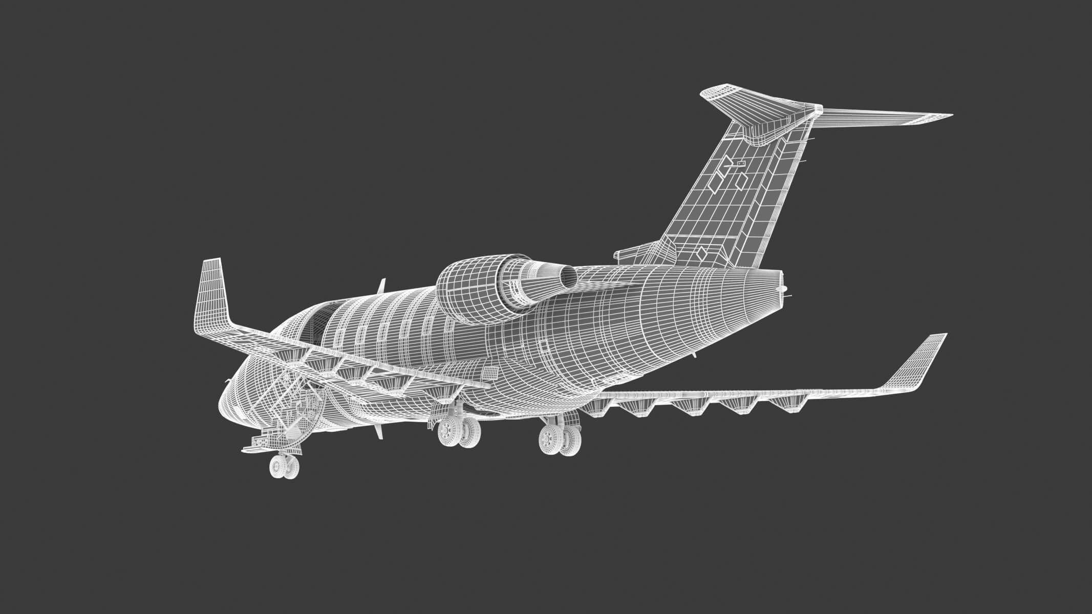 Bombardier Challenger 600 - 3D Model by frezzy