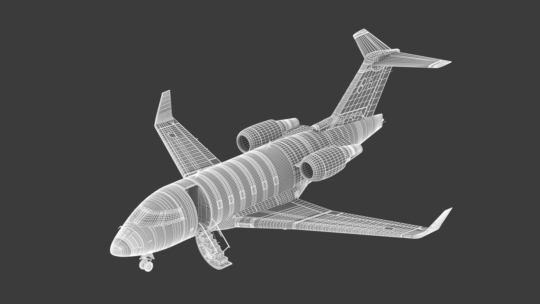 Bombardier Challenger 600 - 3D Model by frezzy
