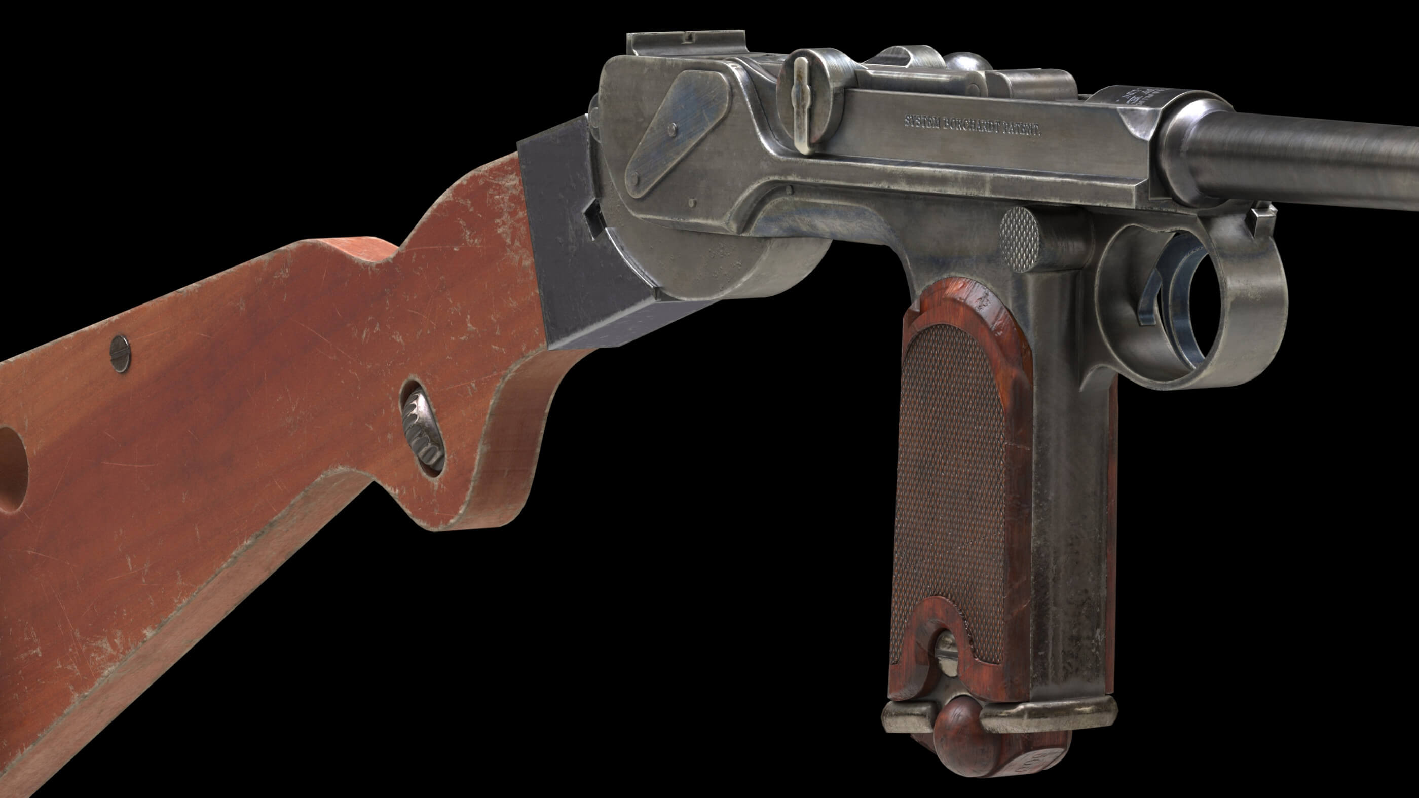 Borchardt C-93 3D Model by frezzy