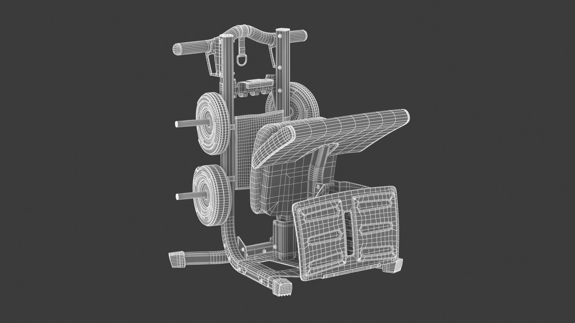 Bowflex Revolution Accessory Rack - 3D Model by frezzy