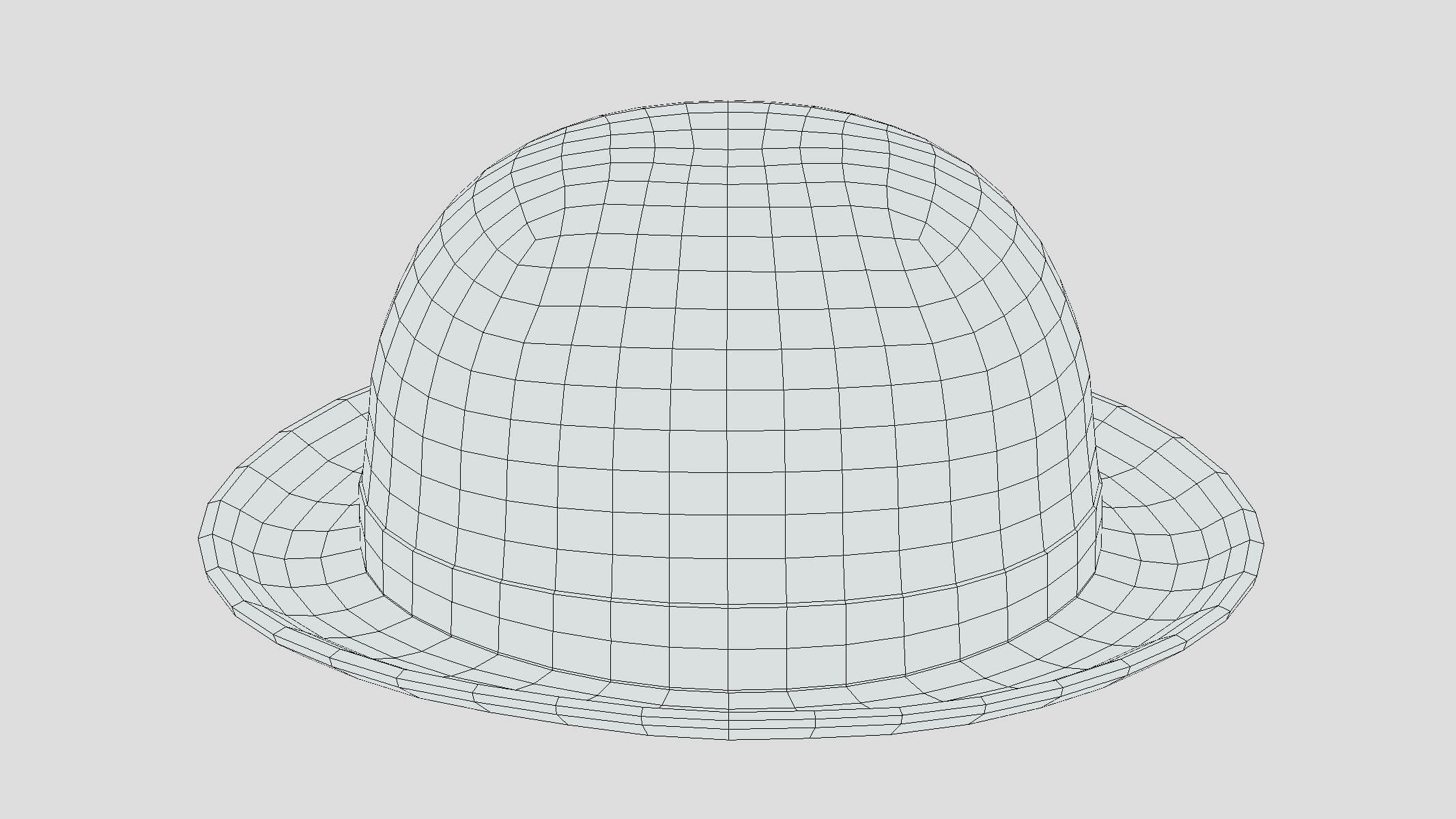 Bowler Hat Low Poly - 3D Model by frezzy