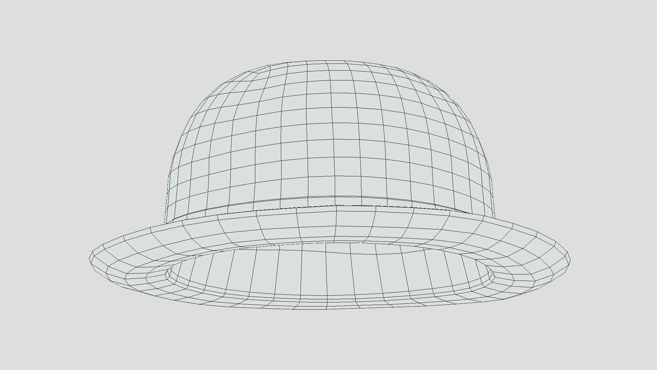 Bowler Hat Low Poly - 3D Model by frezzy