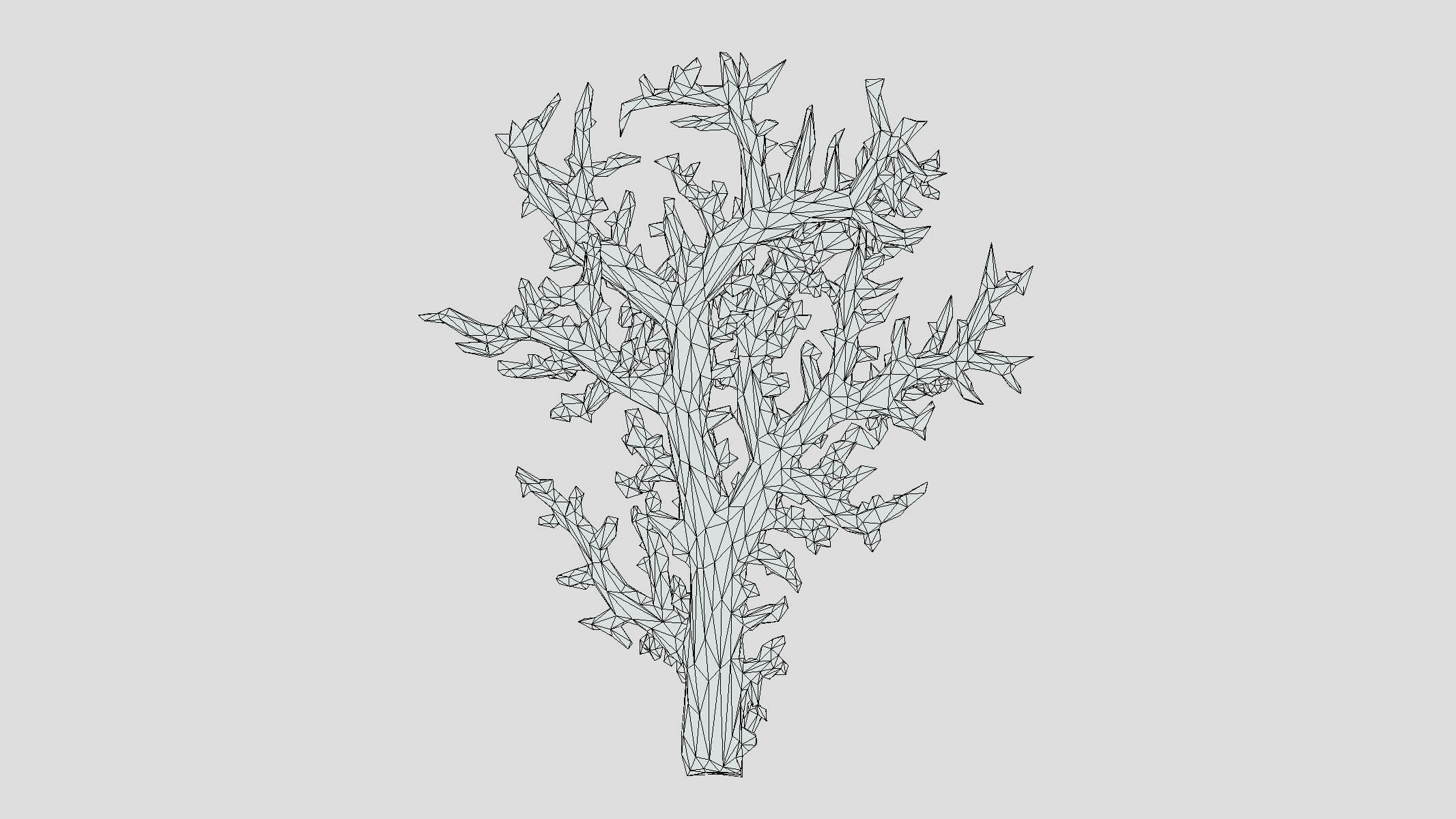 Branch Coral Low Poly - 3D Model by frezzy