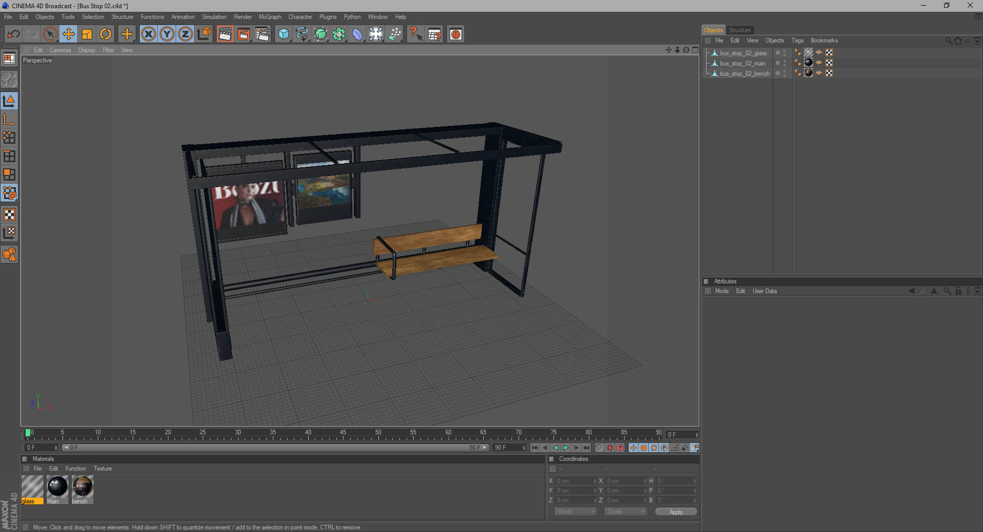 Bus Stop 02 - 3D Model by frezzy