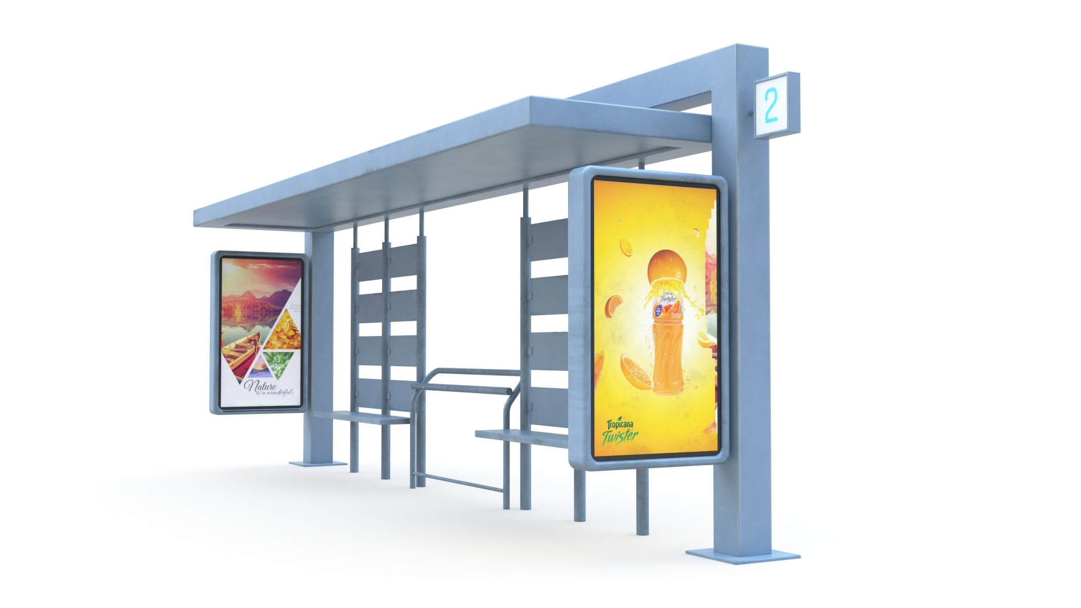 Bus Stop 03 - 3D Model by frezzy