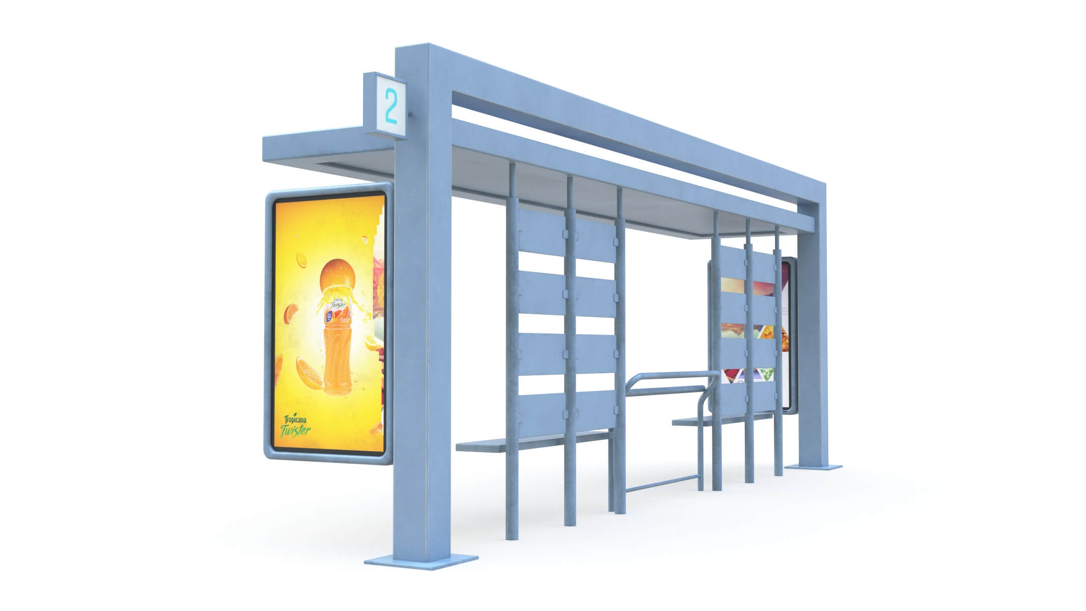 Bus Stop 03 - 3D Model by frezzy