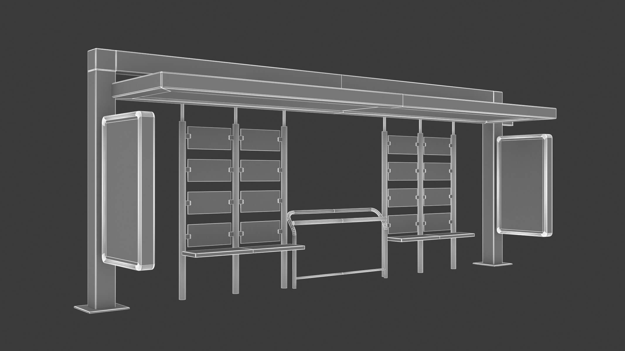Bus Stop 03 - 3D Model by frezzy