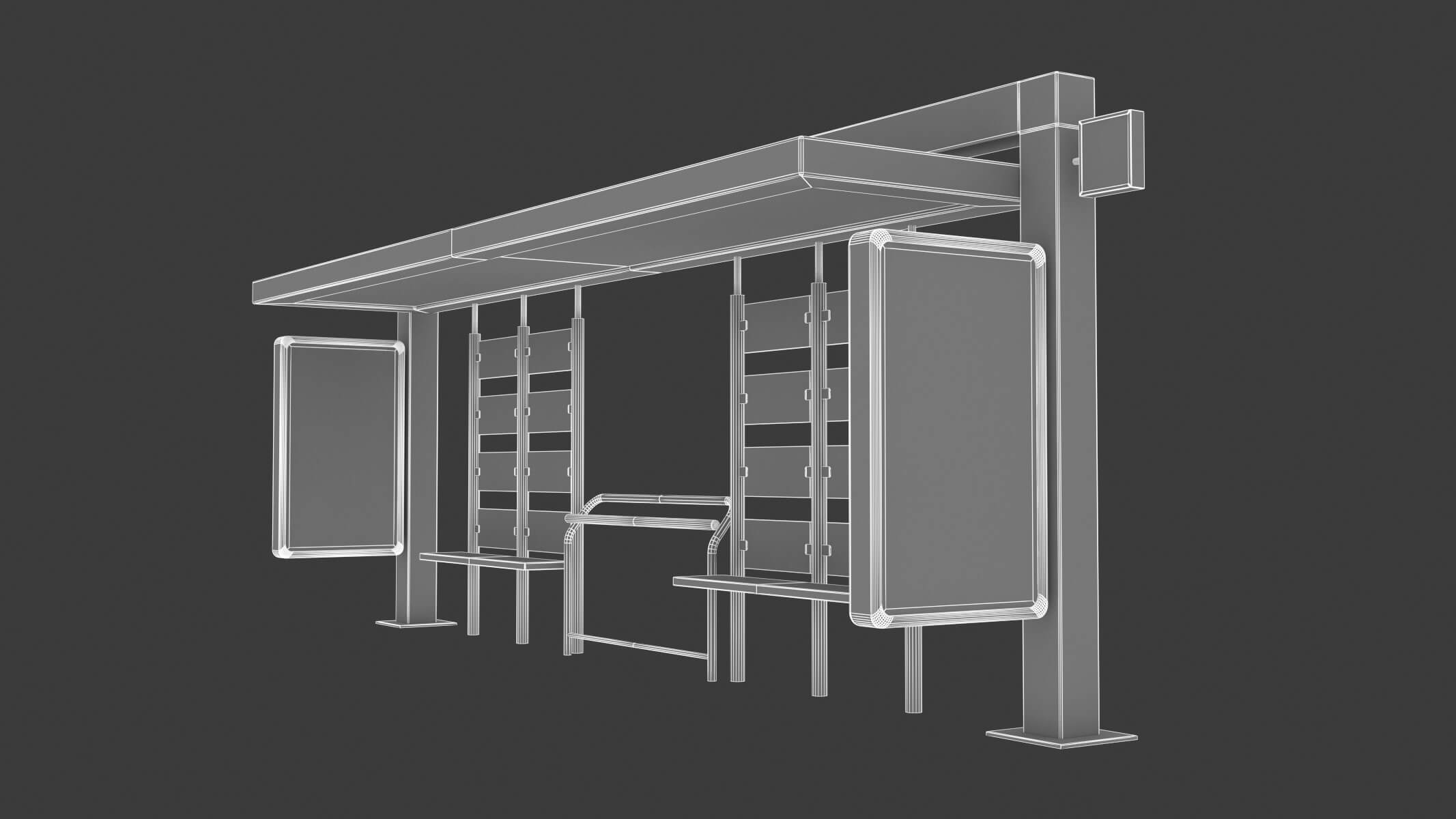 Bus Stop 03 - 3D Model by frezzy