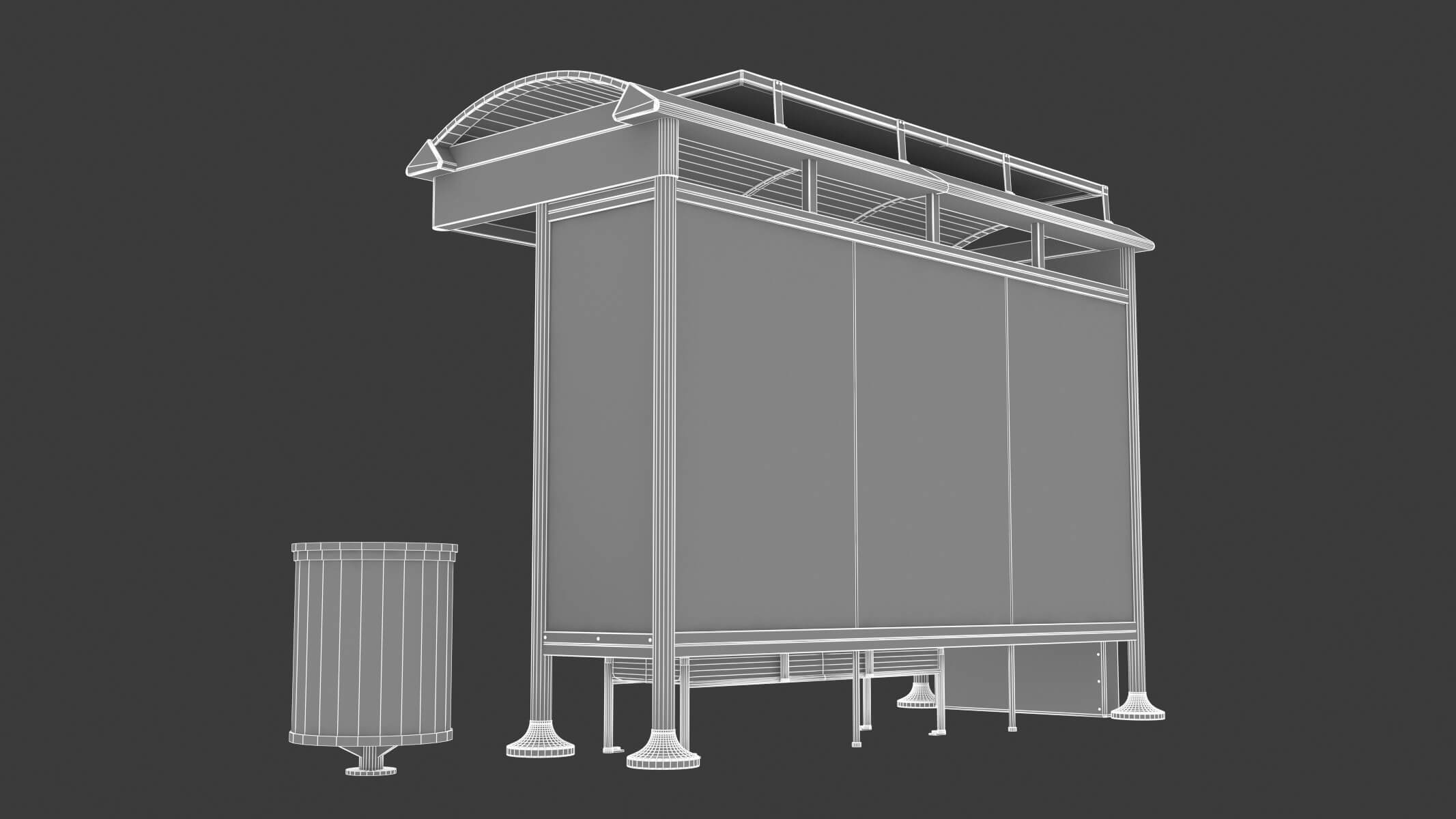 Bus Stop 04 - 3D Model by frezzy