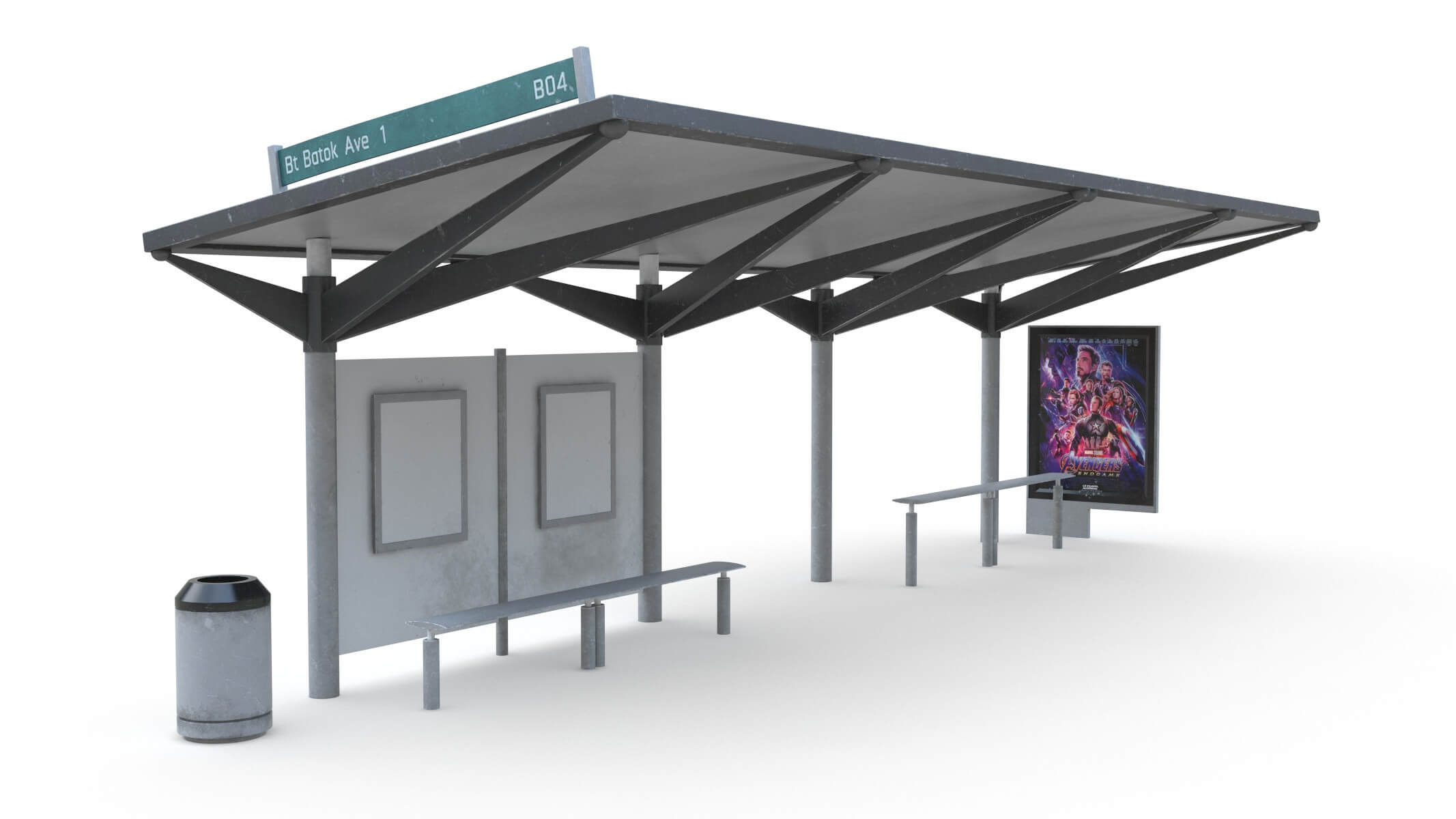 Bus Stop 05 - 3D Model by frezzy