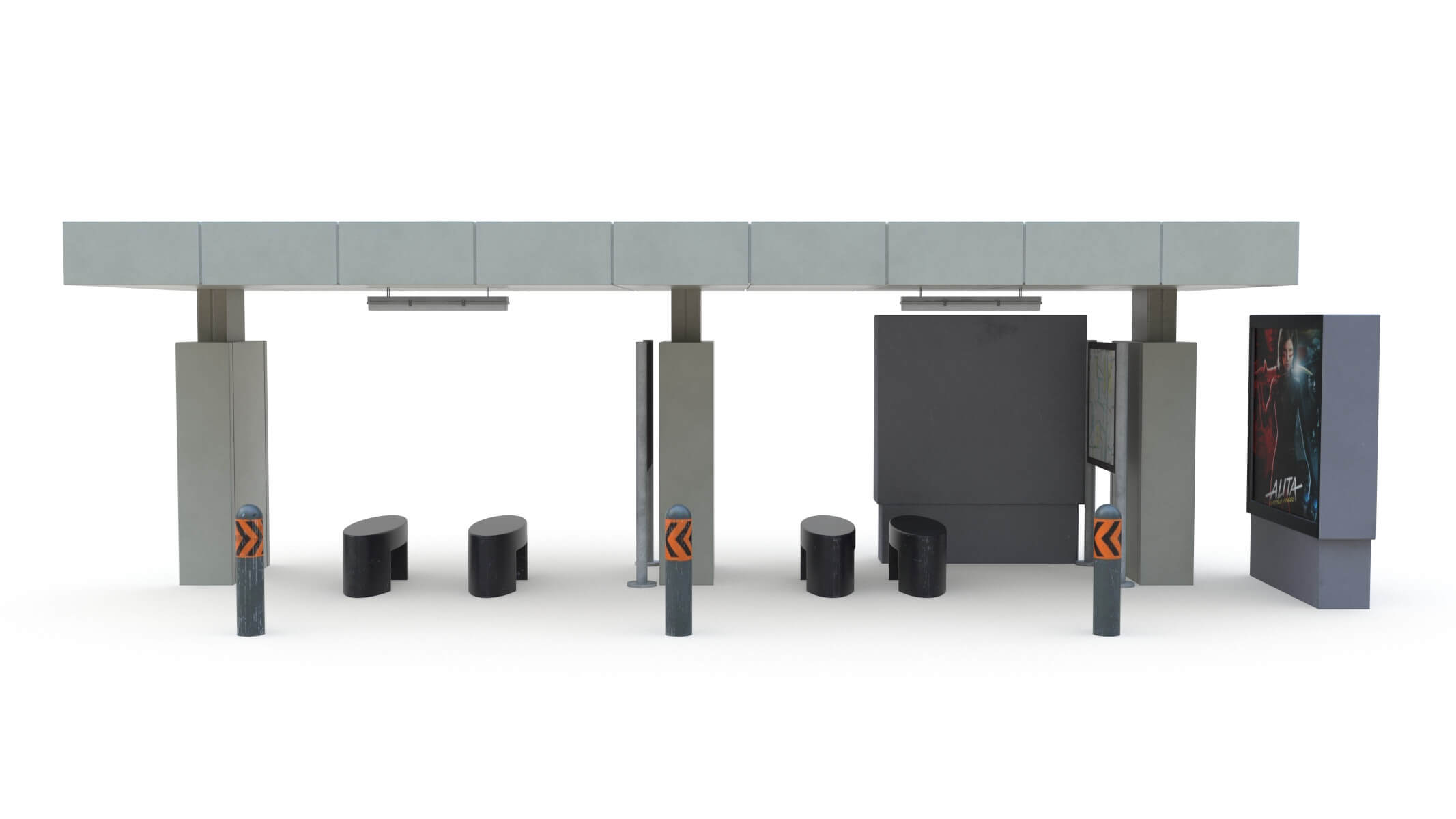 Bus Stop 09 - 3D Model by frezzy