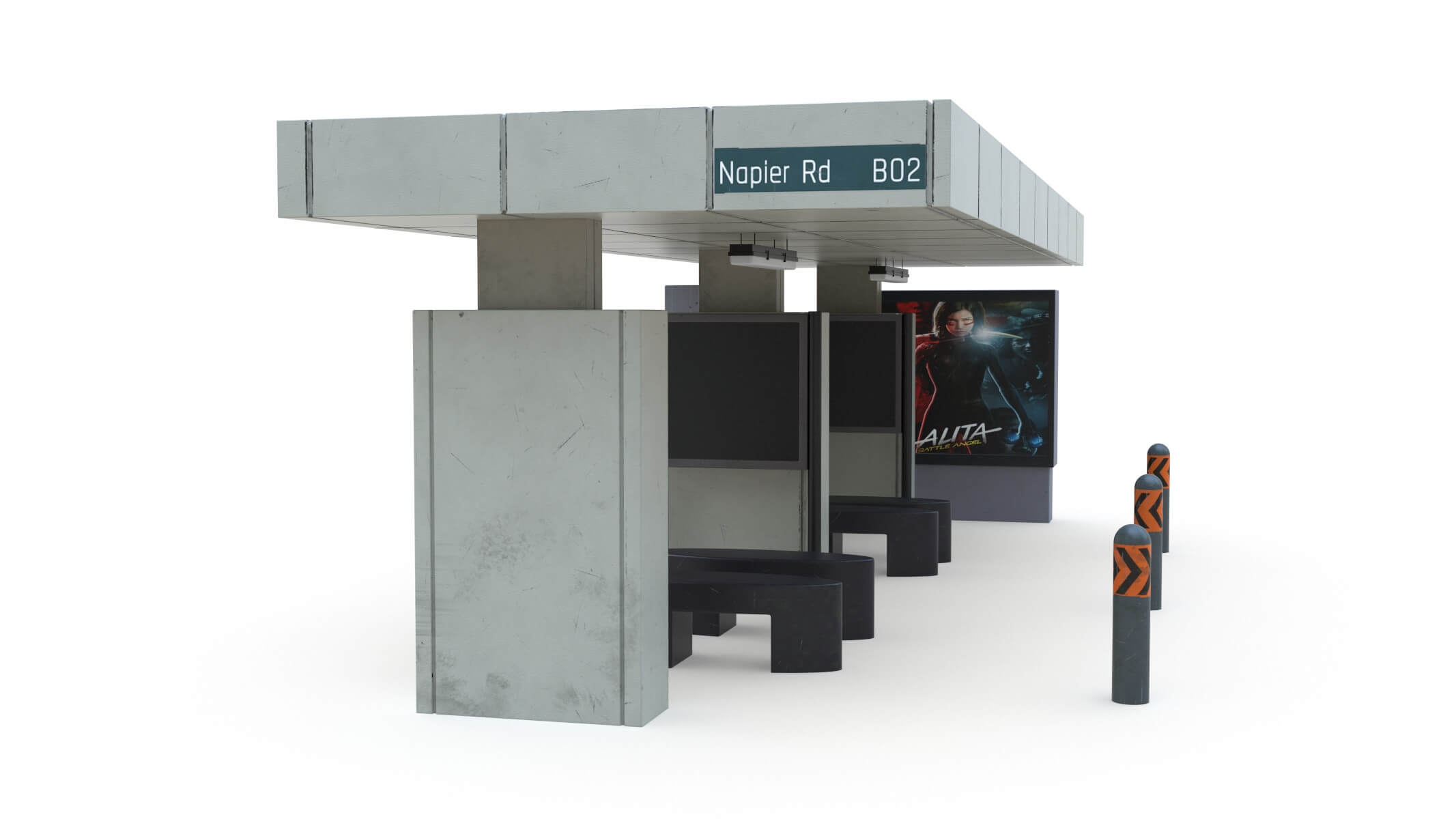 Bus Stop 09 - 3D Model by frezzy