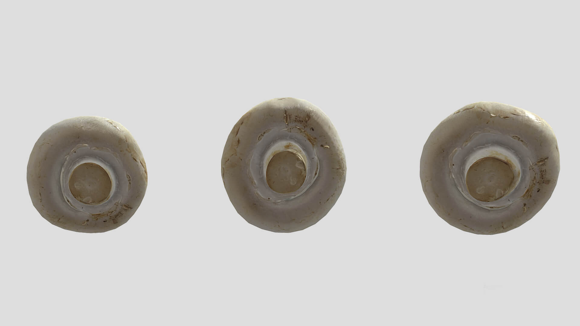 Button Mushroom Low Poly - 3D Model by frezzy