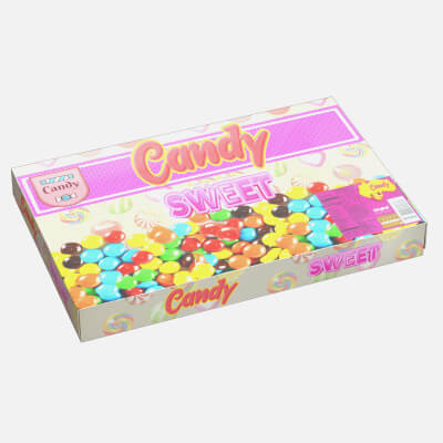 Candies Sweets Box Low Poly - 3D Model by frezzy