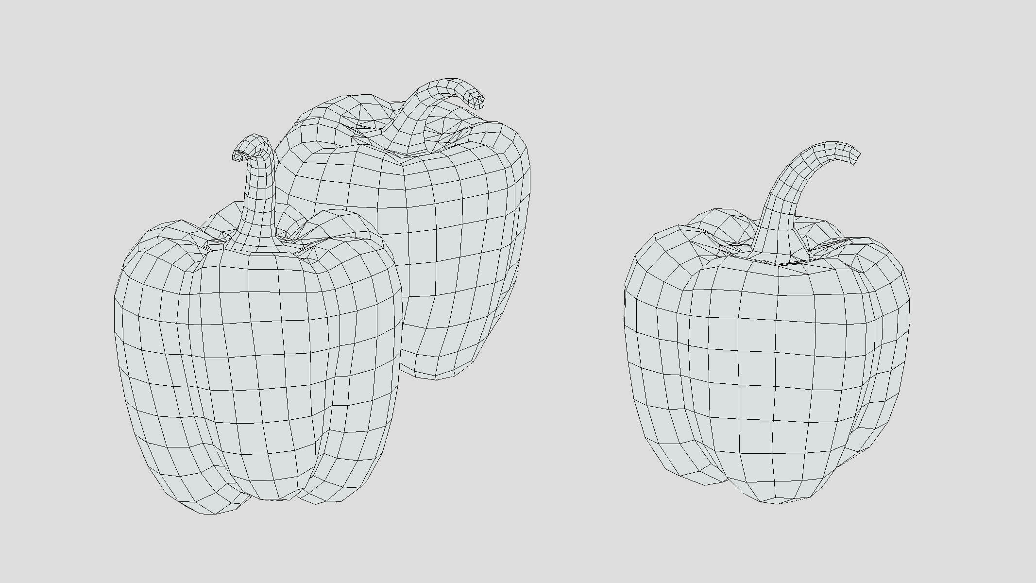 Capsicum Low Poly - 3D Model by frezzy