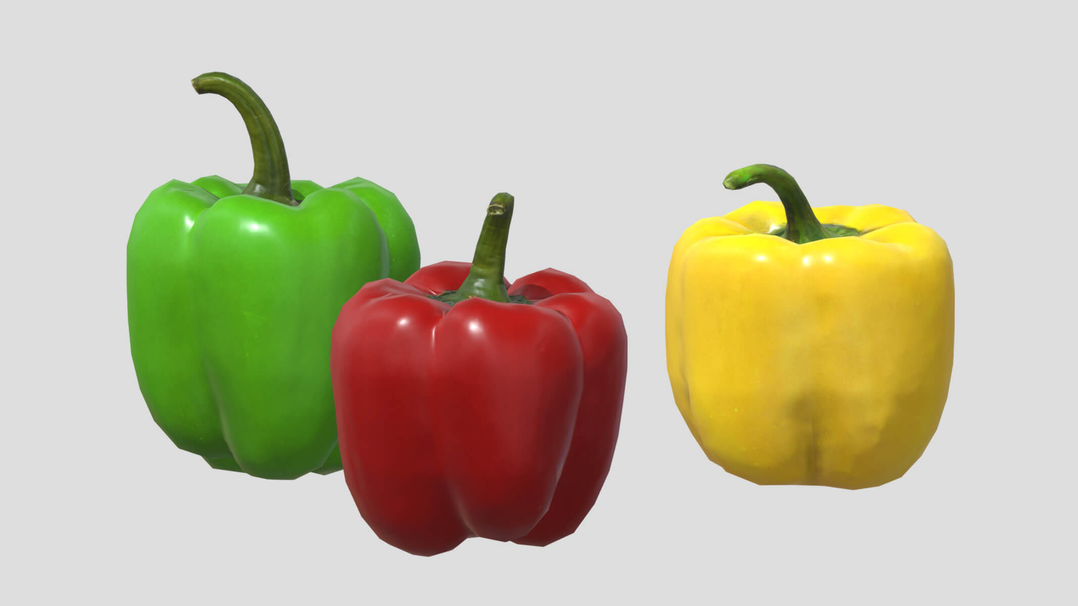 Capsicum Low Poly - 3D Model by frezzy