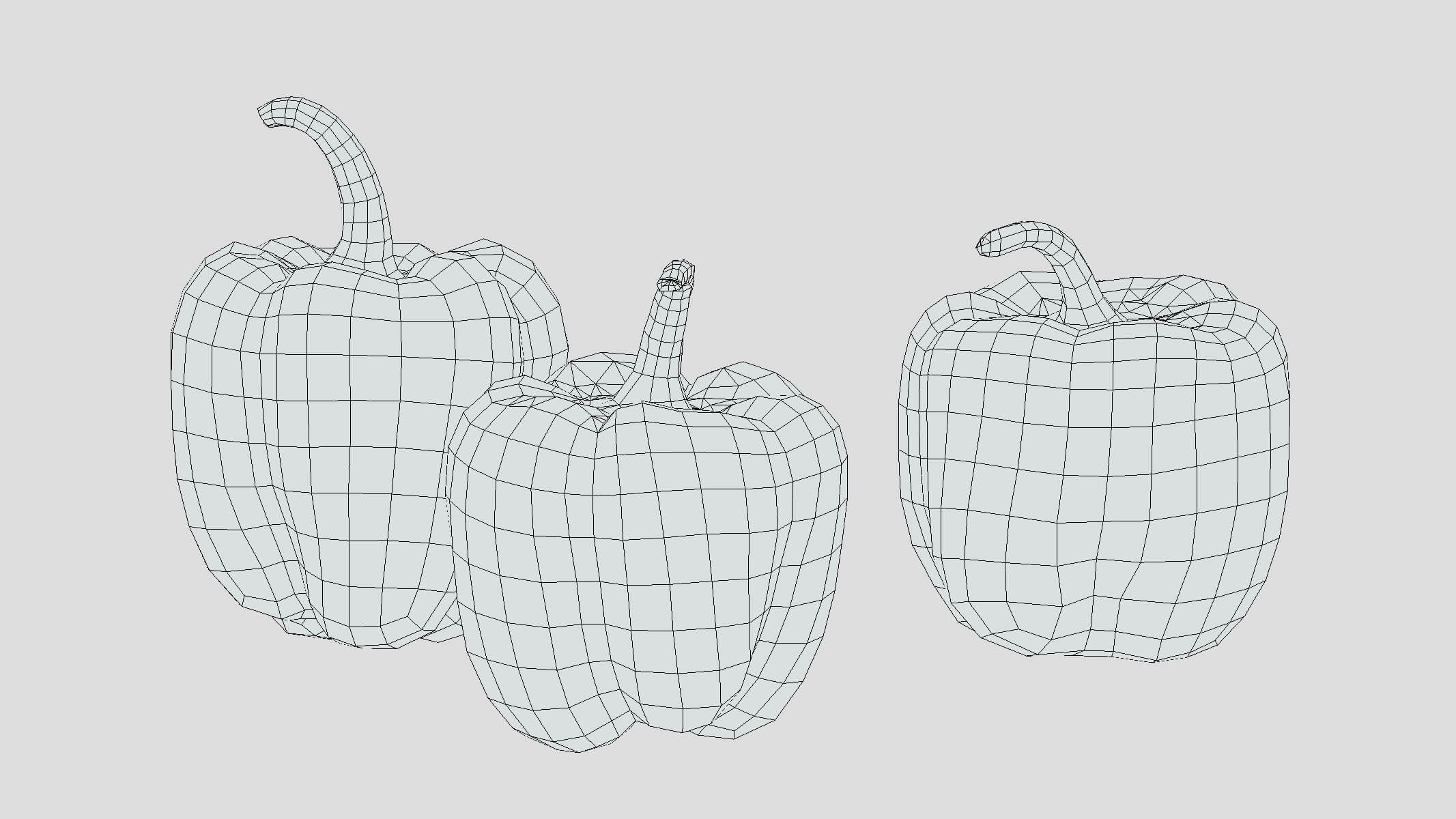 Capsicum Low Poly - 3D Model by frezzy