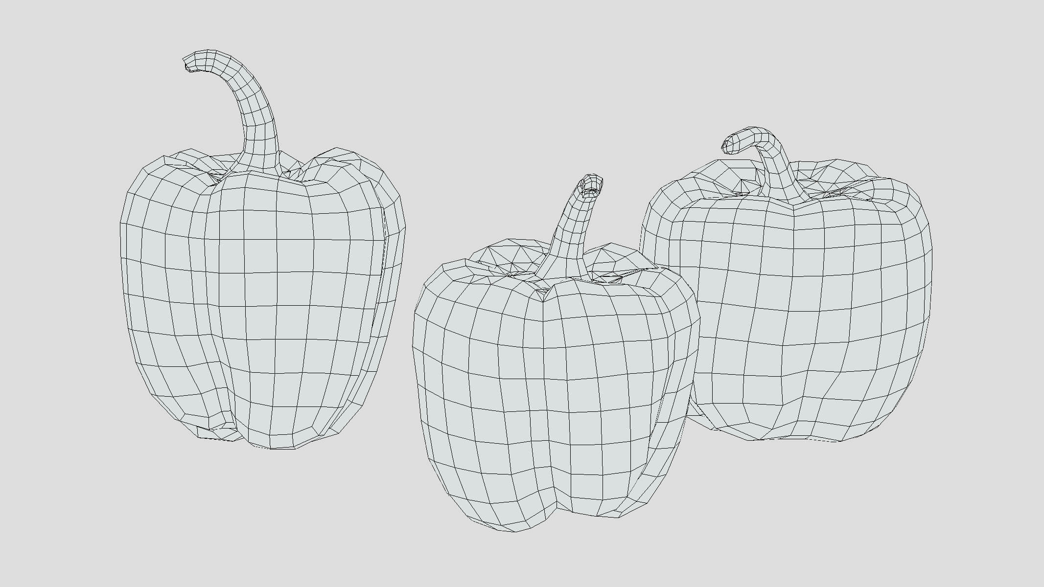 Capsicum Low Poly - 3D Model by frezzy