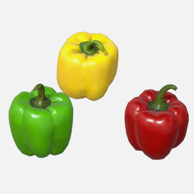 Capsicum Low Poly - 3D Model by frezzy