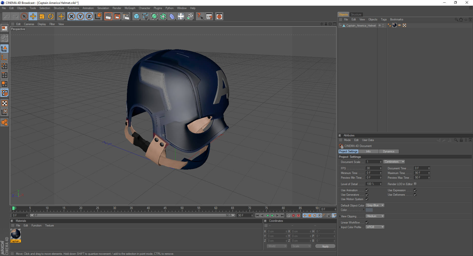 Captain America Helmet - 3D Model by frezzy