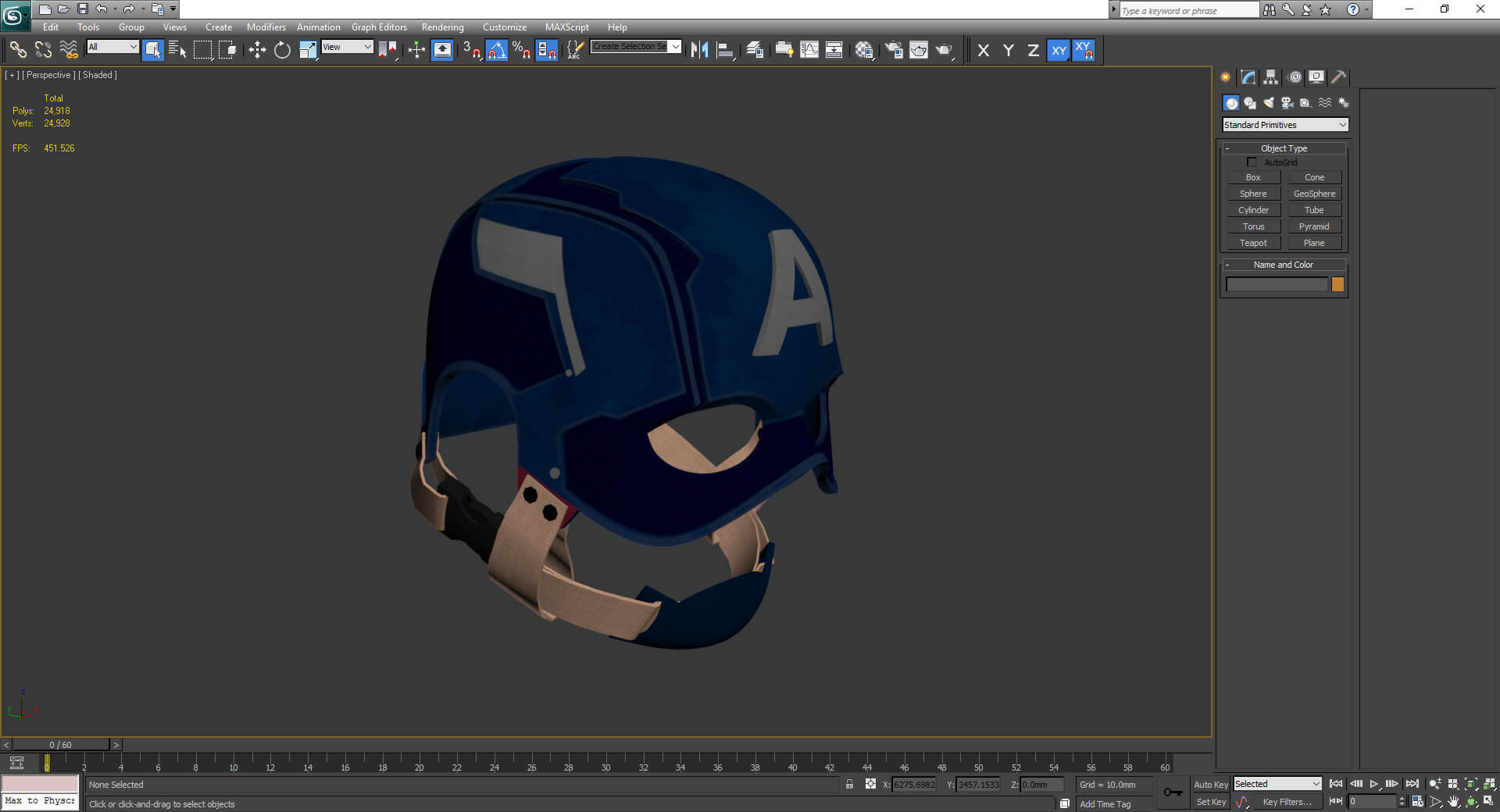 Captain America Helmet - 3D Model by frezzy