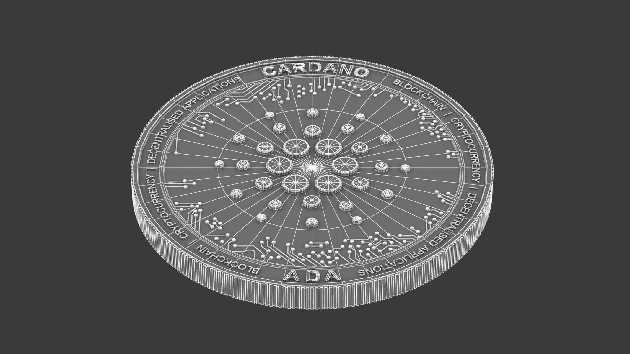 Cardano Coin - 3D Model by frezzy