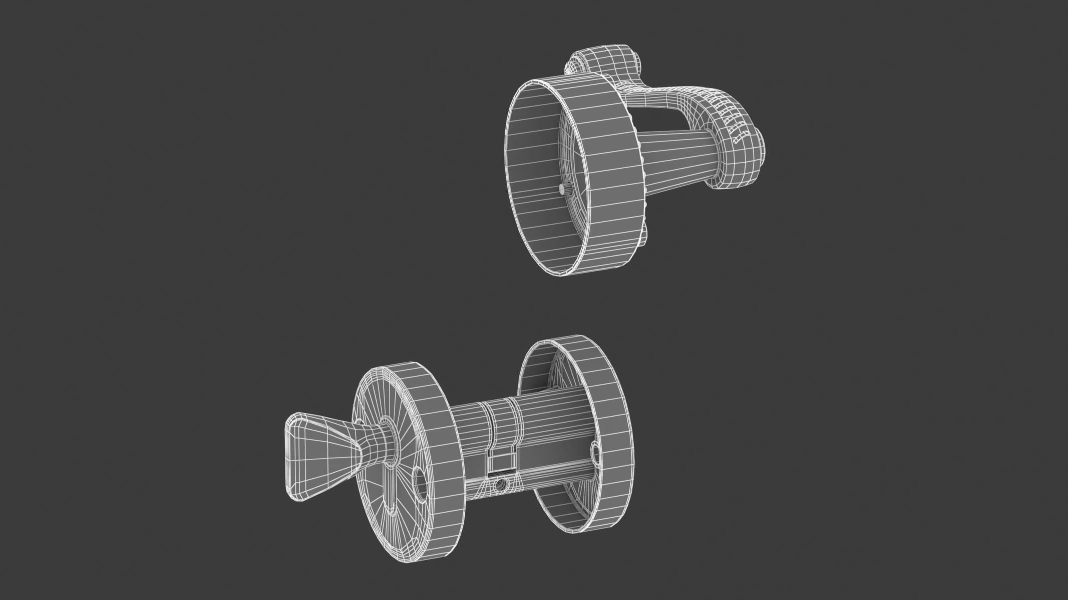 Carlisle Brass Georgian Door Handle Brass - 3D Model by frezzy