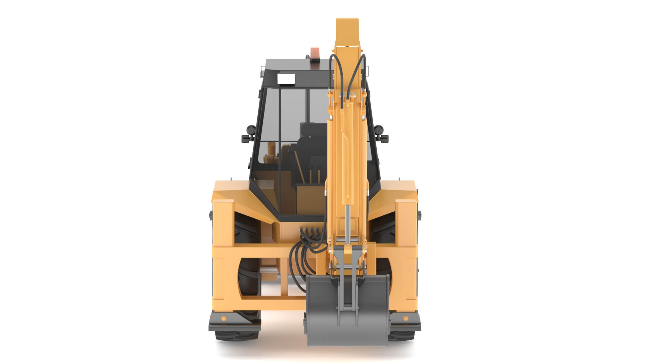 Case 580 G 4X4 Backhoe Loader - 3D Model by frezzy