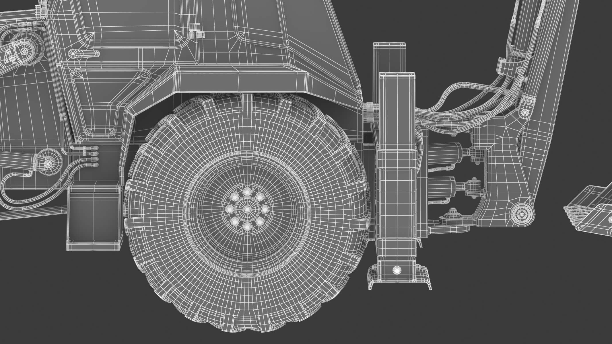 Case 580 G 4X4 Backhoe Loader - 3D Model by frezzy