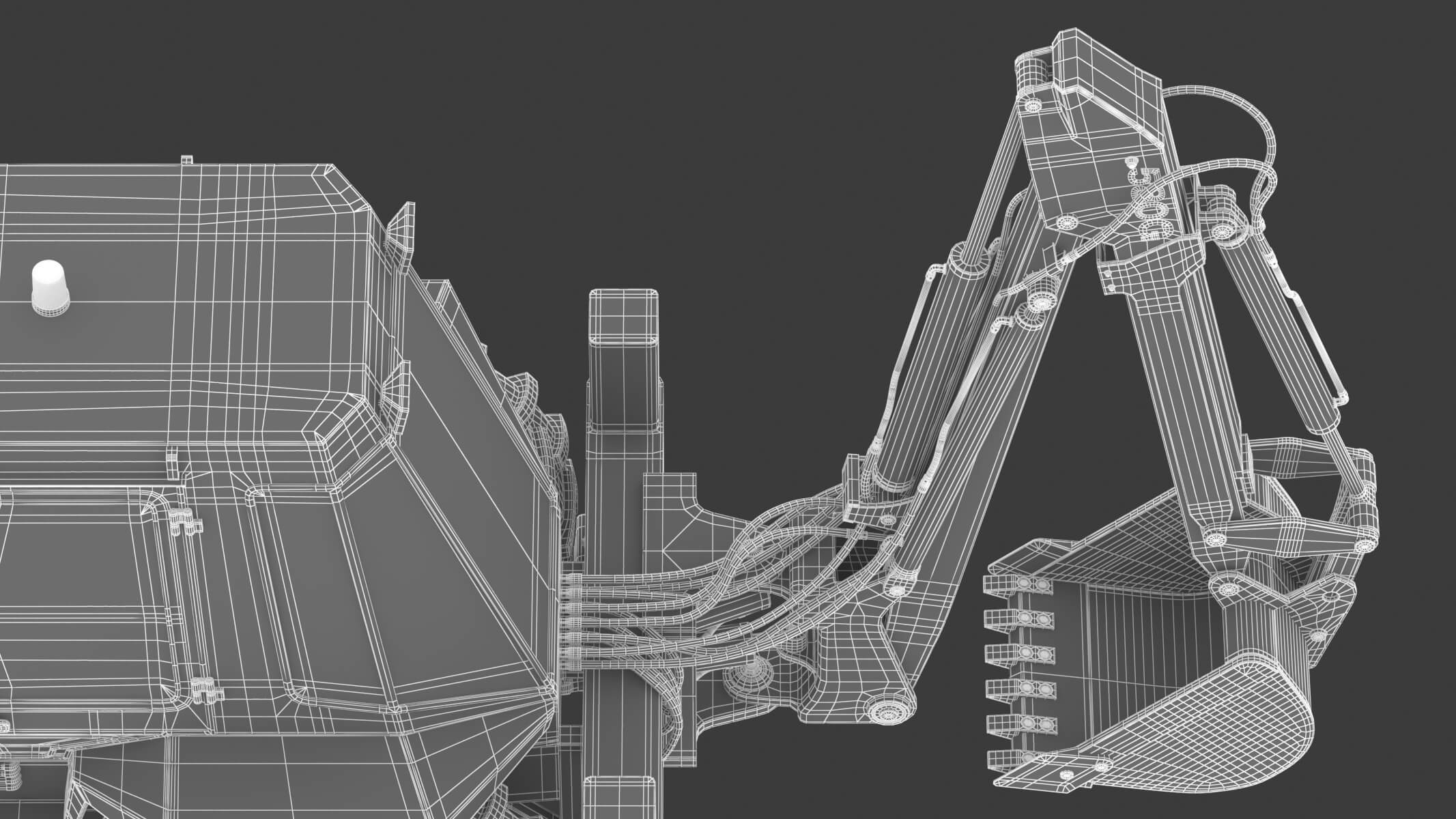 Case 580 G 4X4 Backhoe Loader - 3D Model by frezzy