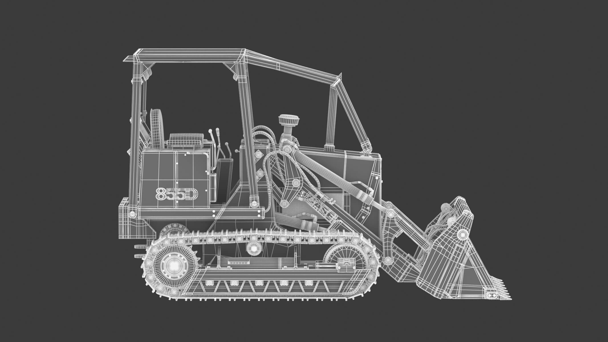 Case 855D Crawler Loaders - 3D Model by frezzy