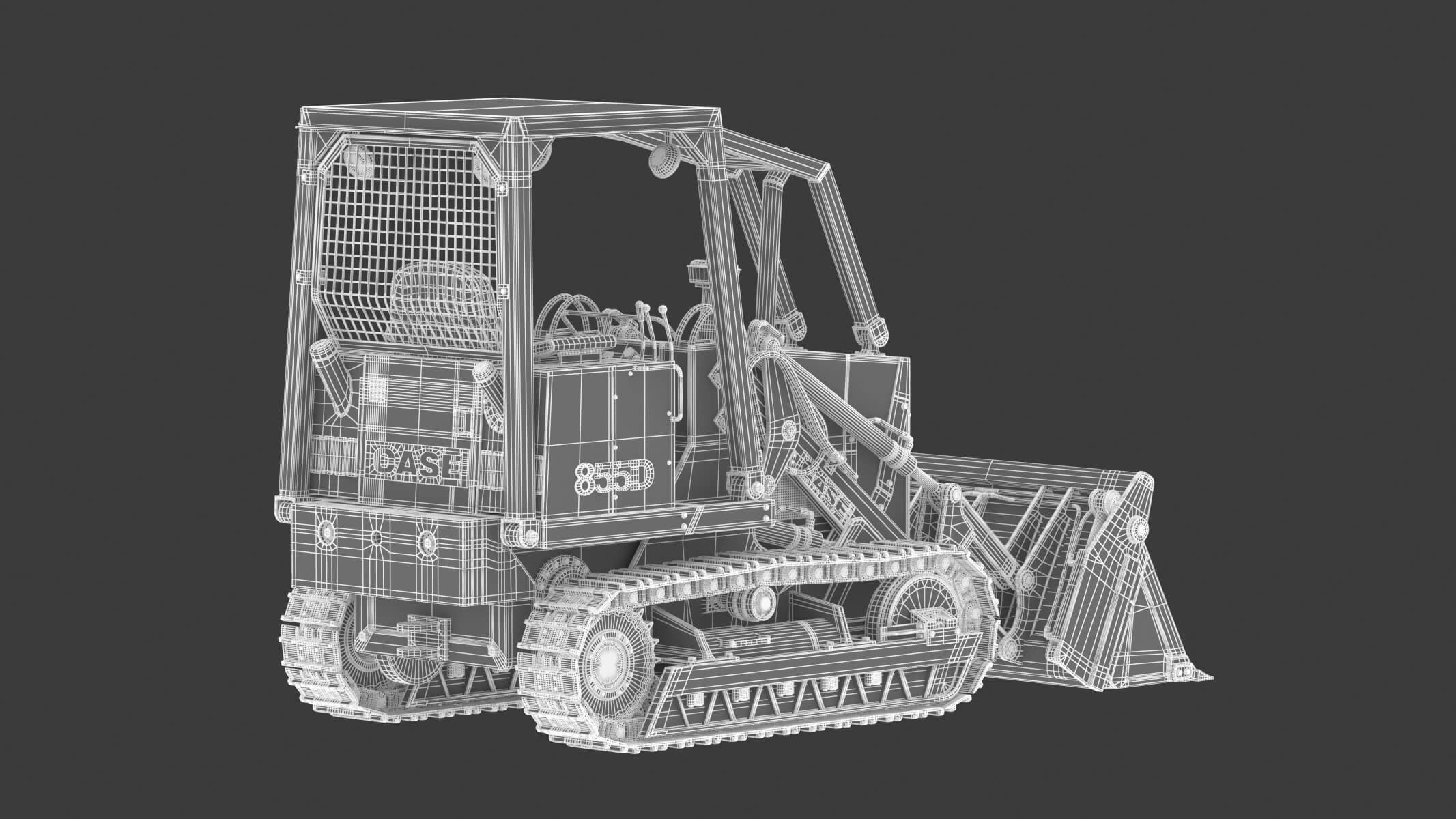 Case 855D Crawler Loaders - 3D Model by frezzy
