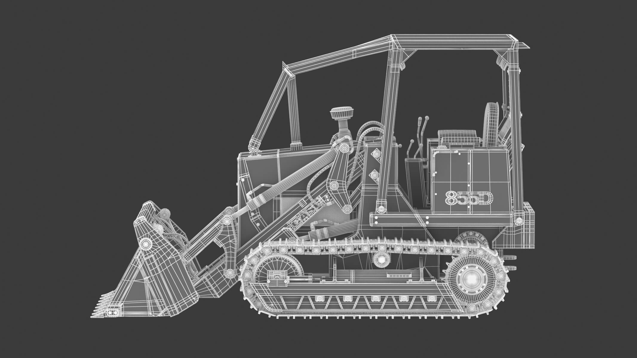Case 855D Crawler Loaders - 3D Model by frezzy