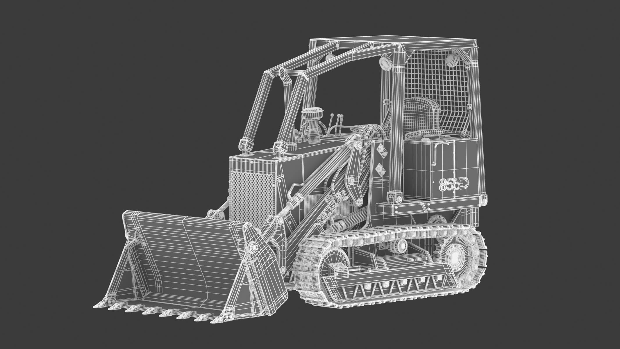Case 855D Crawler Loaders - 3D Model by frezzy