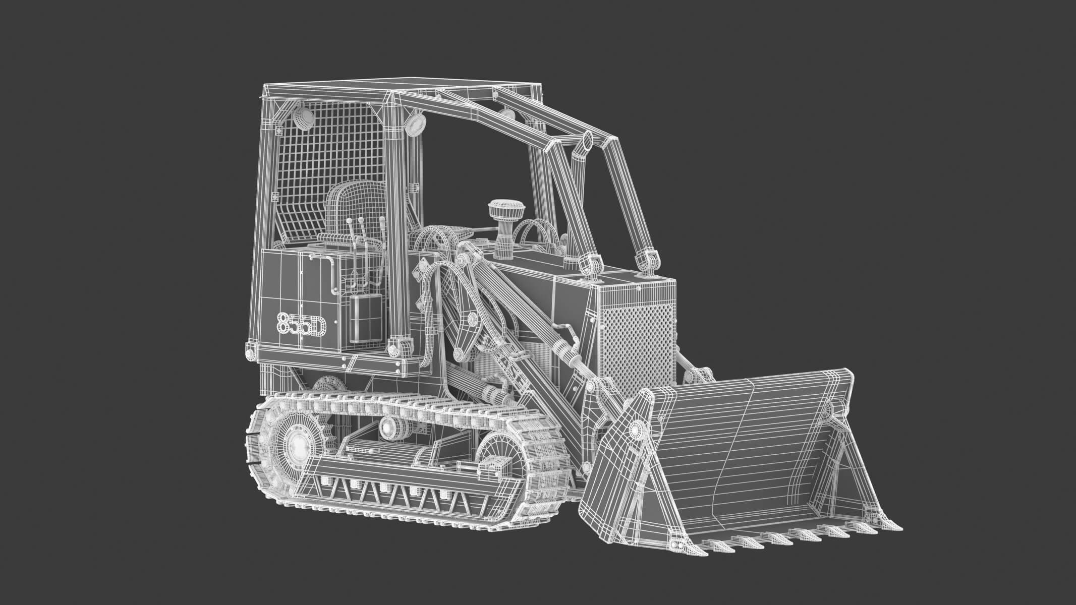 Case 855D Crawler Loaders - 3D Model by frezzy