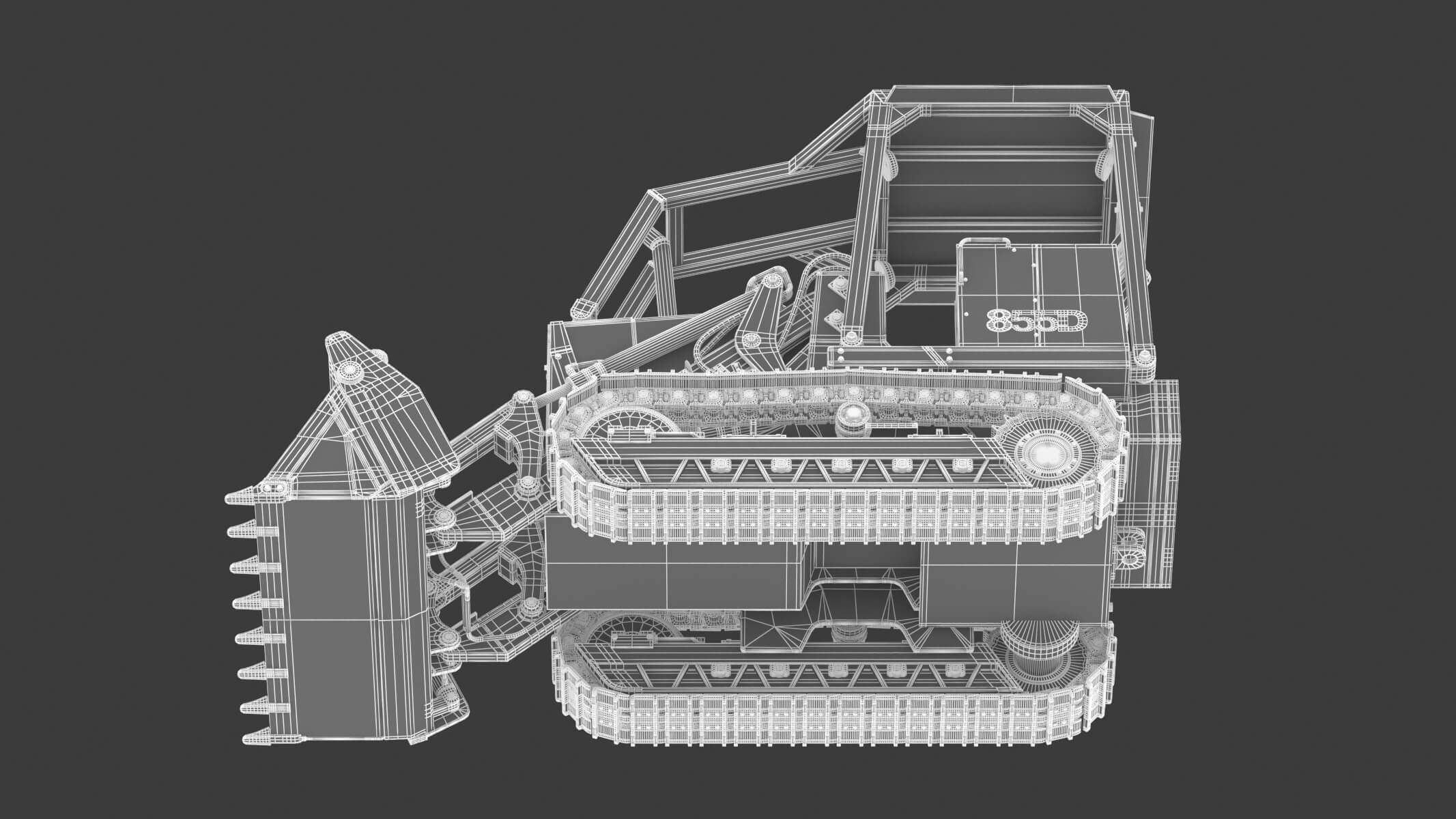 Case 855D Crawler Loaders - 3D Model by frezzy