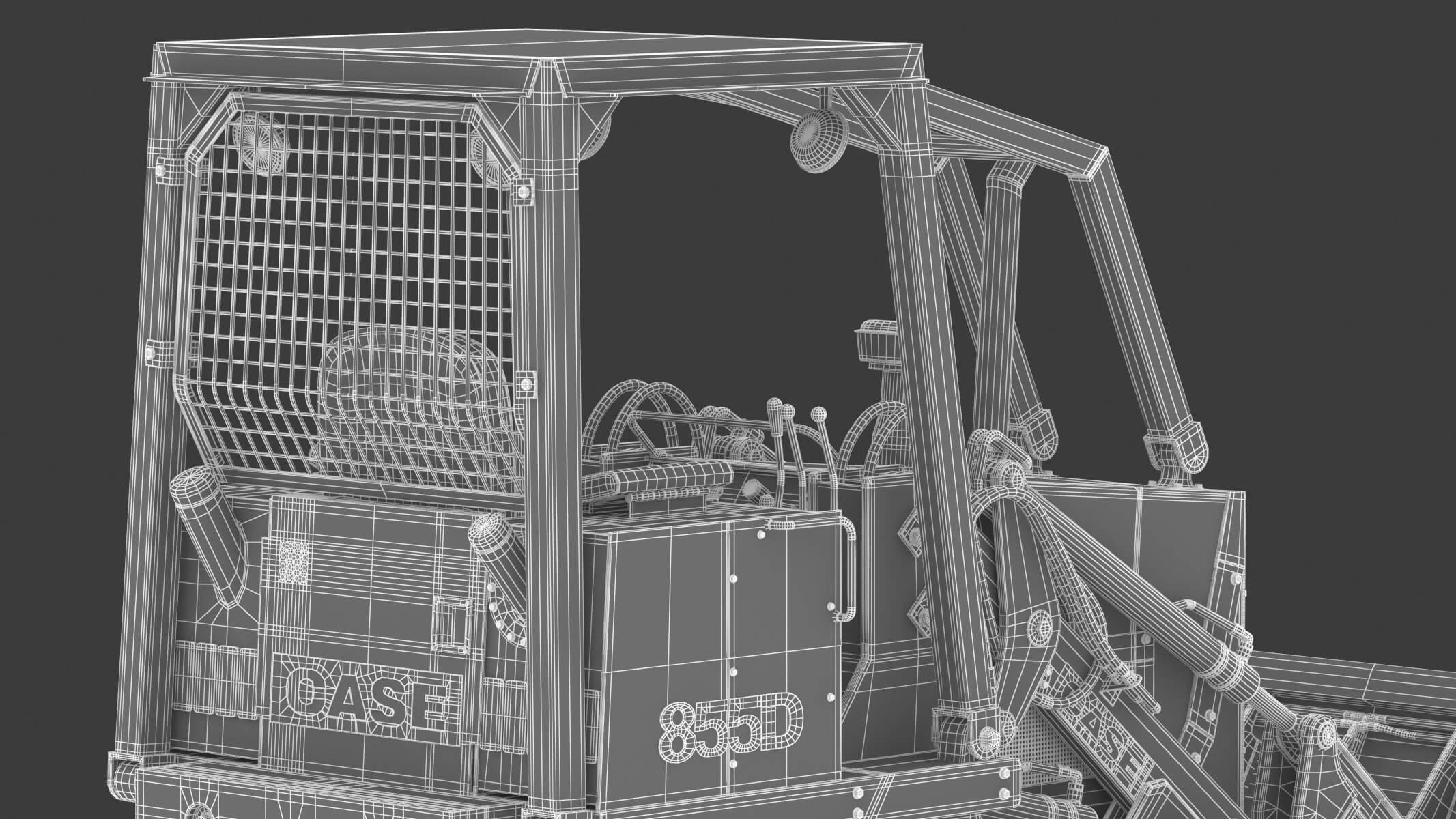 Case 855D Crawler Loaders - 3D Model by frezzy
