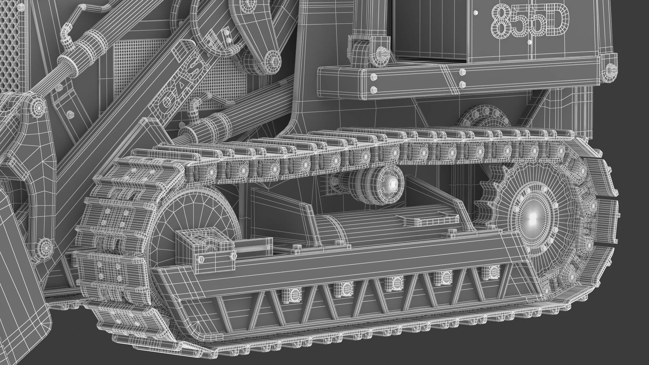 Case 855D Crawler Loaders - 3D Model by frezzy