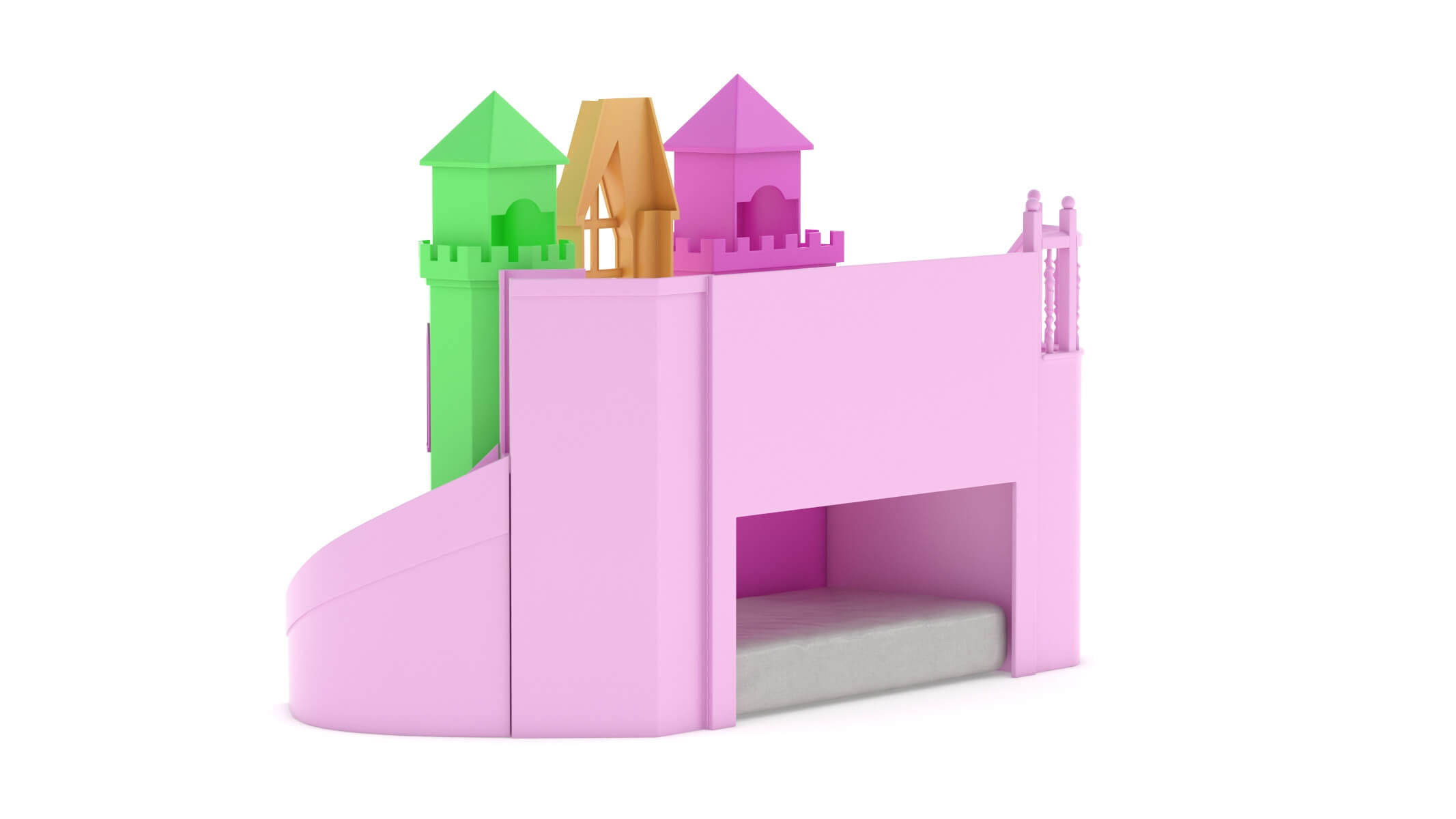 Castle Bed Kid Room - 3D Model by frezzy