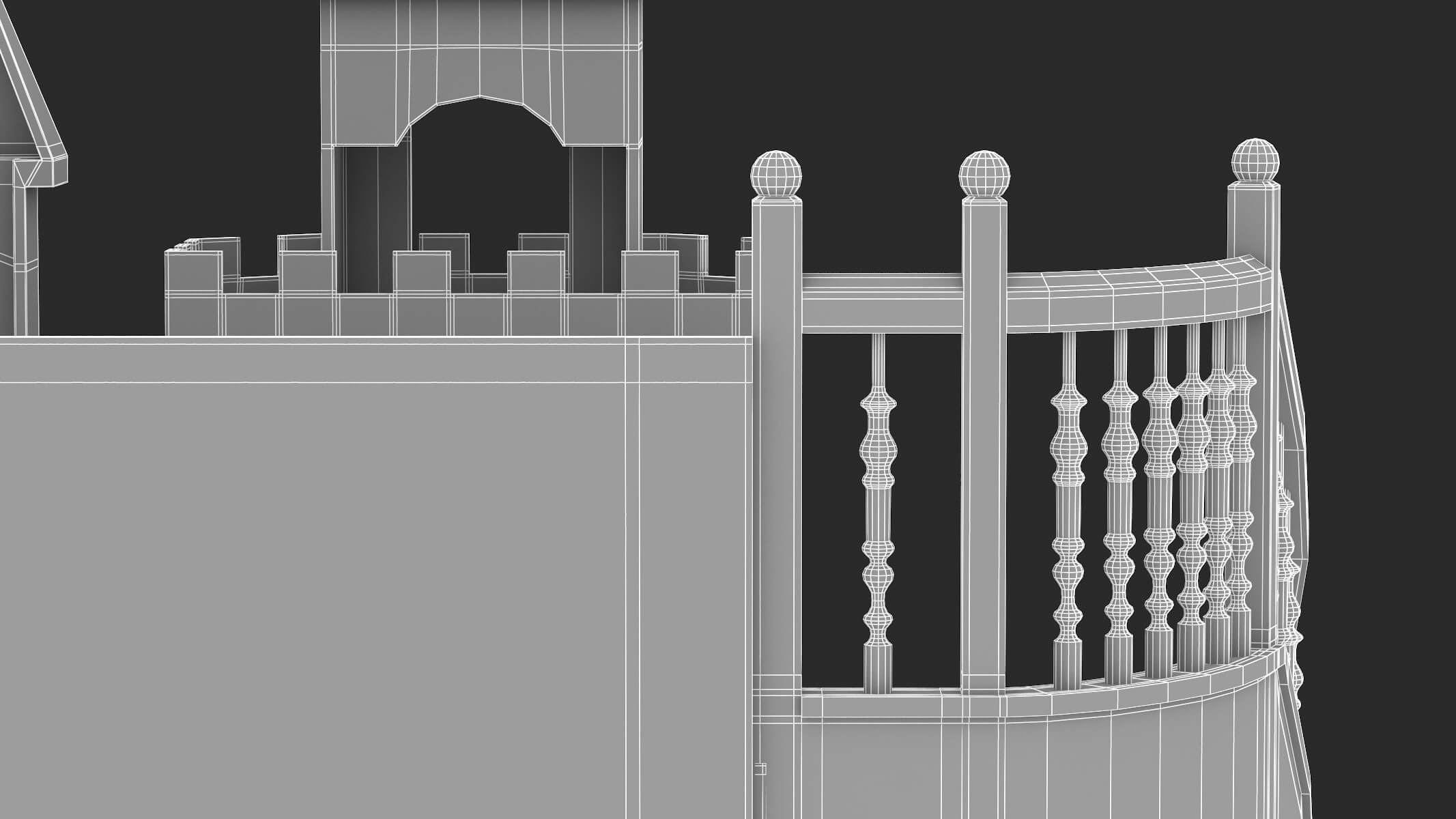 Castle Bed Kid Room - 3D Model by frezzy