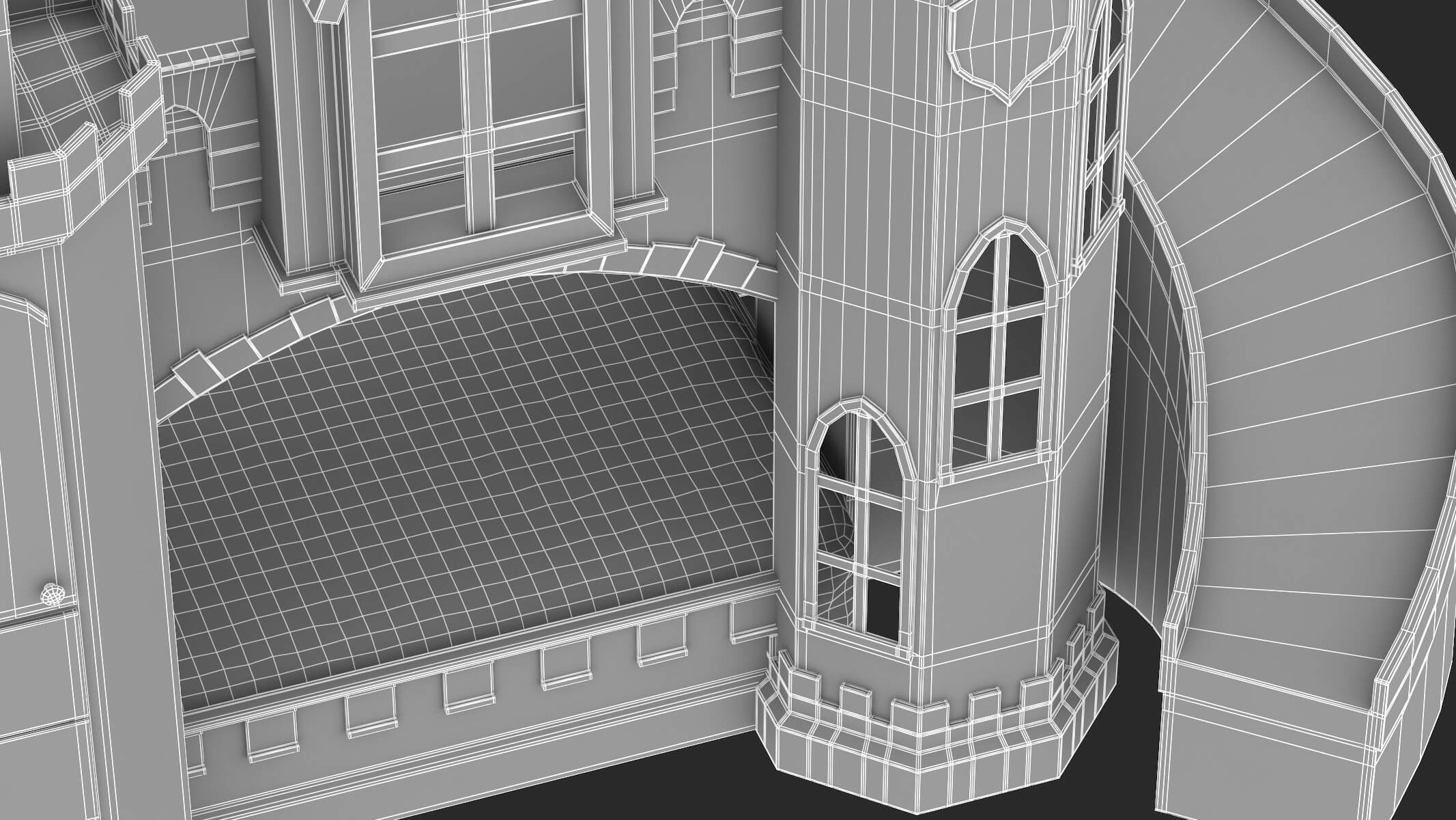 Castle Bed Kid Room - 3D Model by frezzy