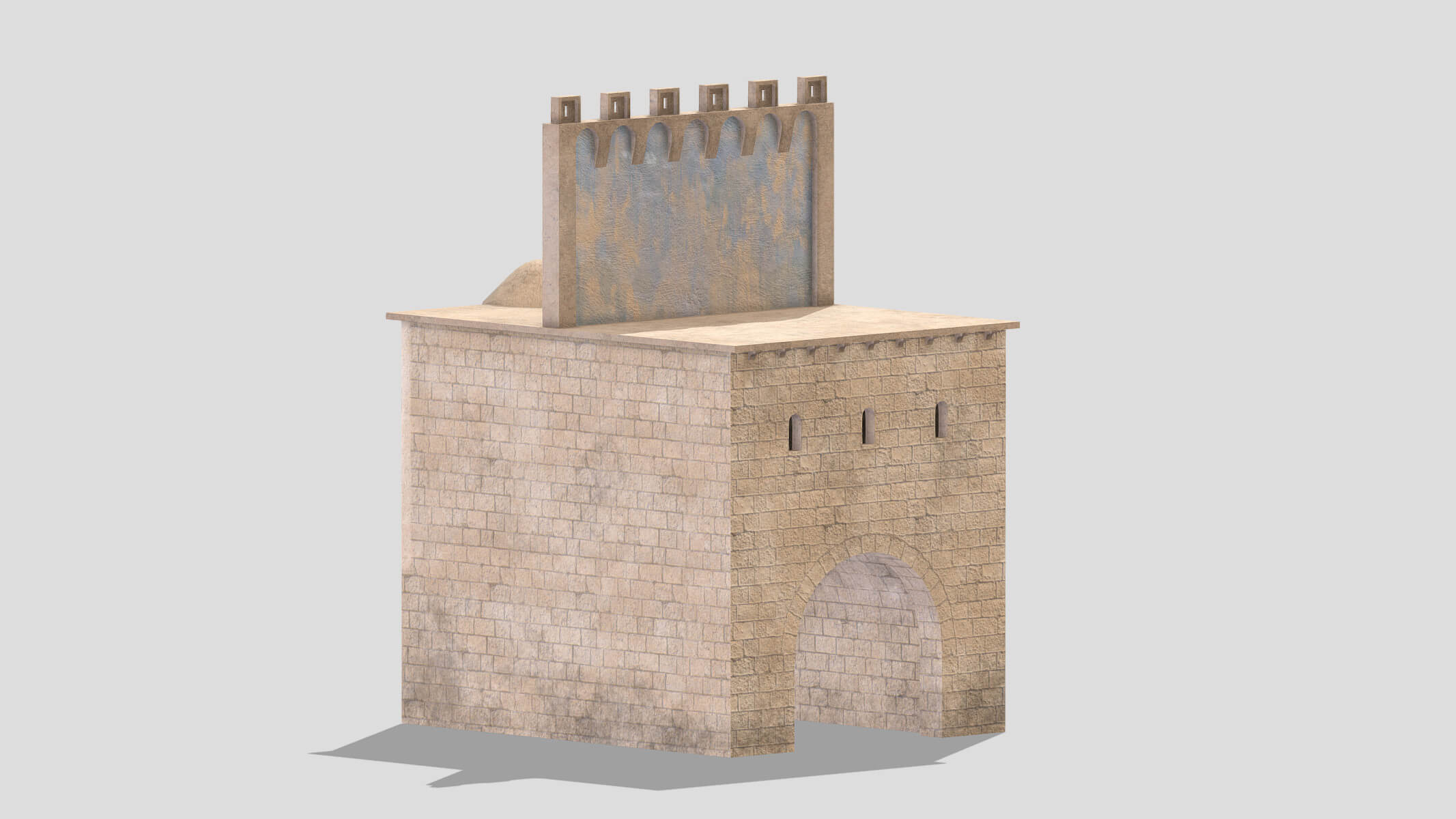 Castle Medieval Middle Ages 01 Low Poly - 3D Model by frezzy