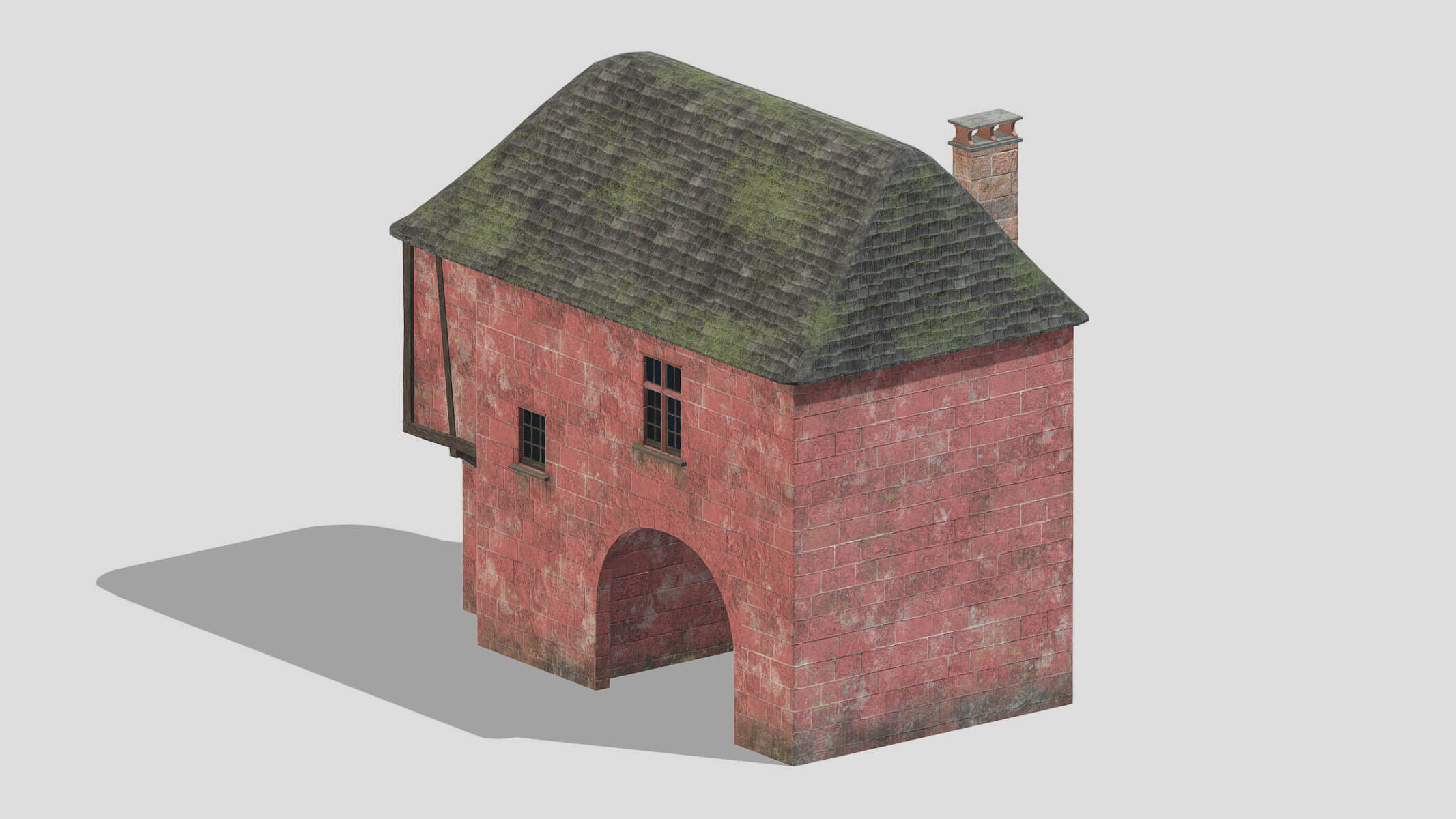 Castle Medieval Middle Ages 04 Low Poly - 3D Model by frezzy