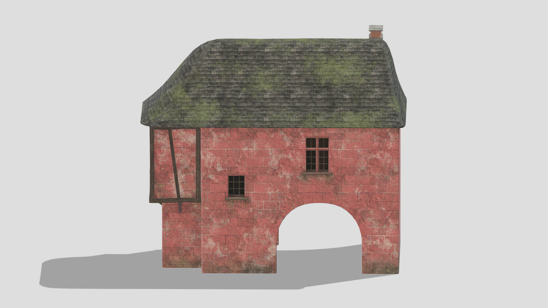 Castle Medieval Middle Ages 04 Low Poly - 3D Model by frezzy