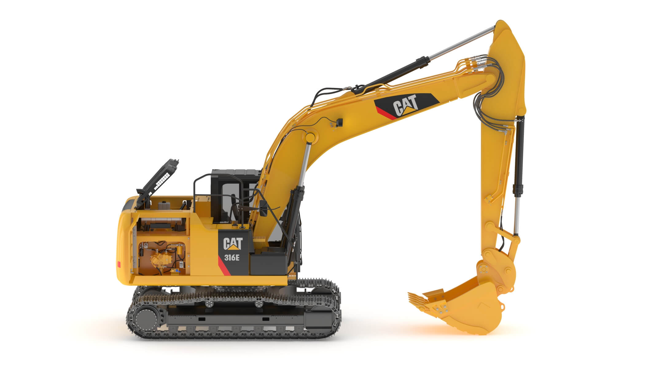 Cat 316E Excavator - 3D Model by frezzy