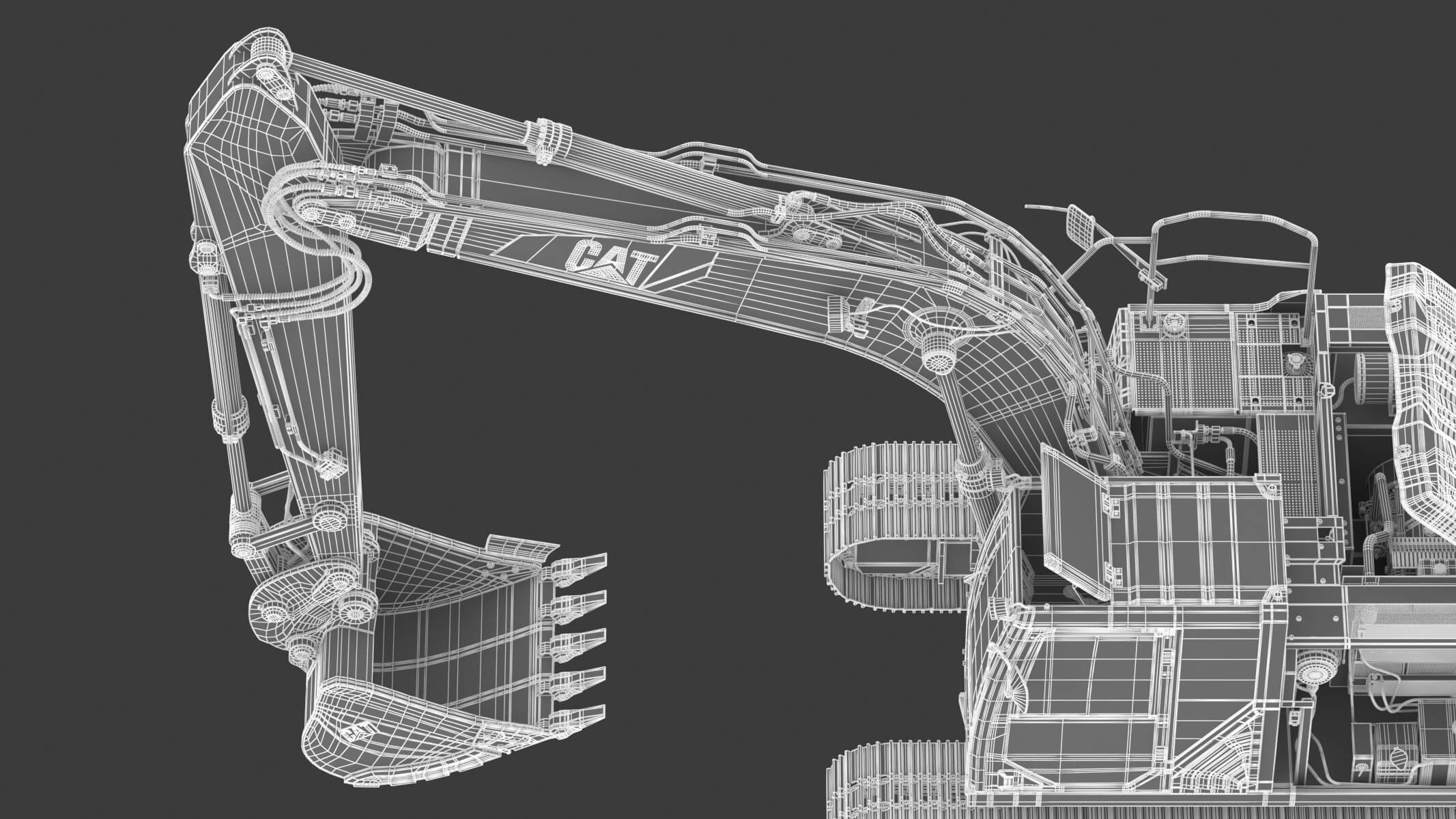 Cat 316E Excavator - 3D Model by frezzy